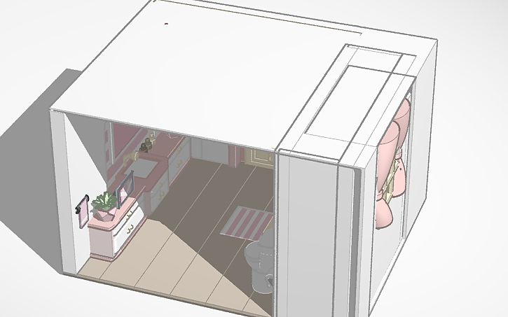 3D design 🐼°˖ pink and cream bathroom ˖°🐼 - Tinkercad