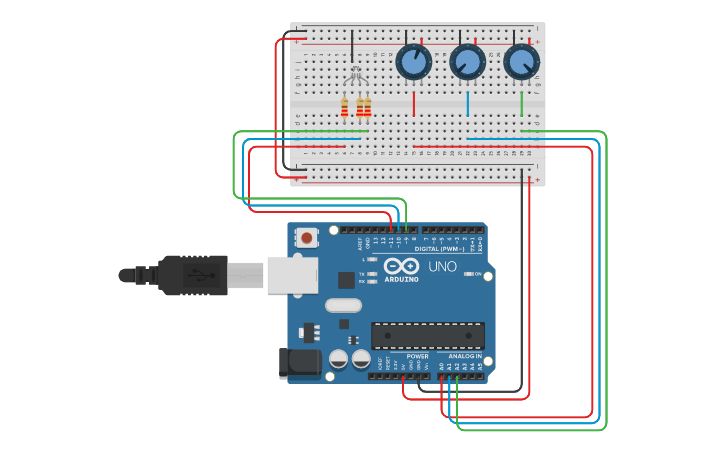 Circuit design S3_LED LDR | Tinkercad