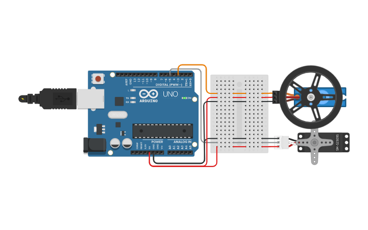 Circuit design 4. Servomotor - Tinkercad Circuit design 4. Servomotor - Tinkercad