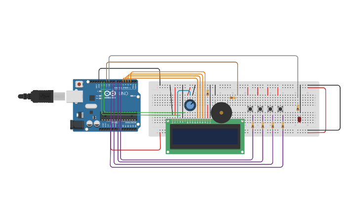 Circuit design Relogio Arduino - Tinkercad