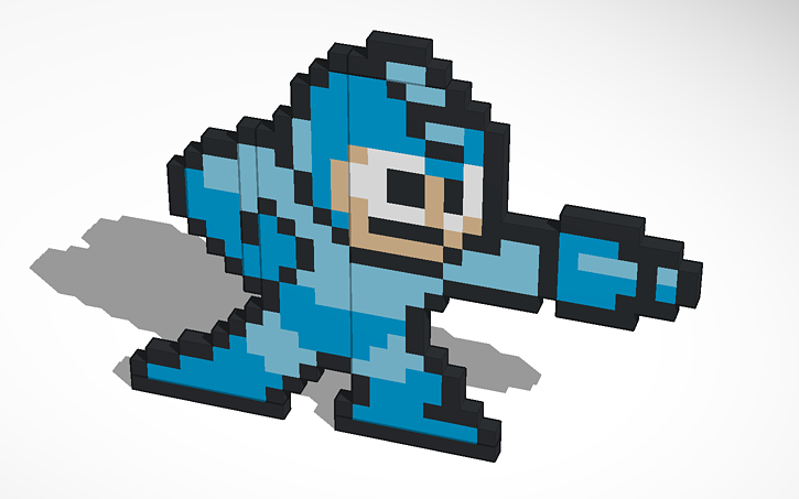 3D design Mega Man Pixel Art | Tinkercad