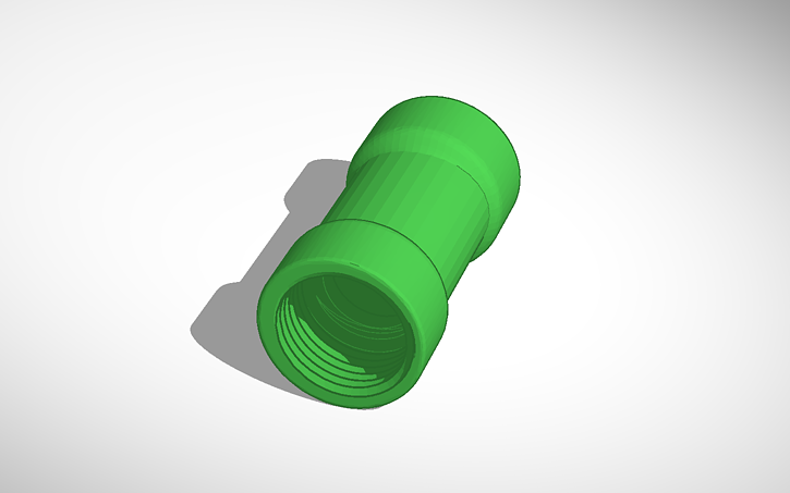 3D design Male-male hose connector - Tinkercad