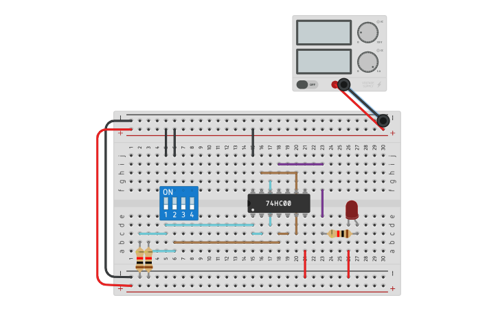 Circuit design NAND, OR | Tinkercad