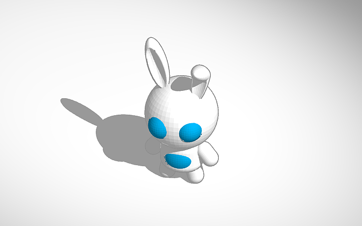 3D design cute bunny - Tinkercad