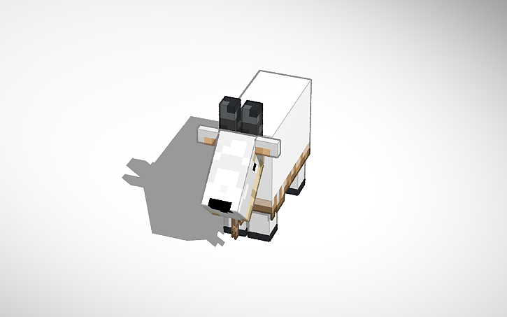 3D design Minecraft Goat - Tinkercad
