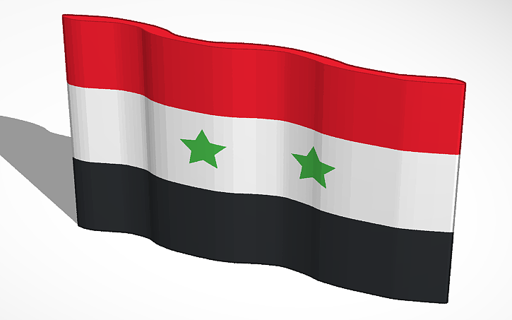 3D design Syrian Flag(Suriye Bayrağı) - Tinkercad