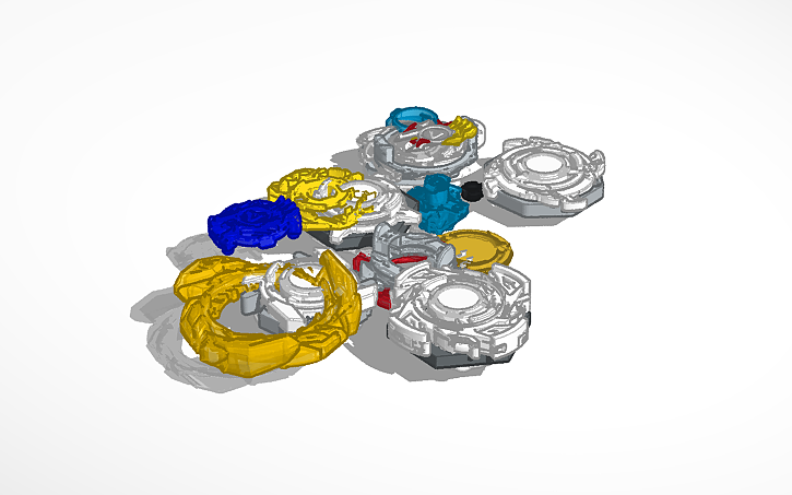 3D design all dragoon x beyblade x over project - Tinkercad