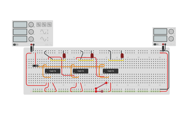 Circuit Design Asynchronous Counter Tinkercad