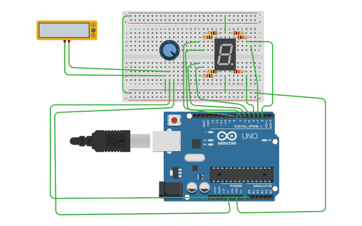 Circuit design atividade 2 logico - Tinkercad