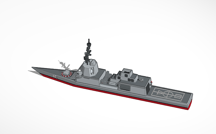 3D design USS Constellation FFG(X)/FFG-62 - Tinkercad