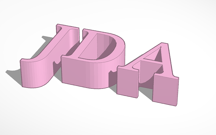 3D design Initials | Tinkercad
