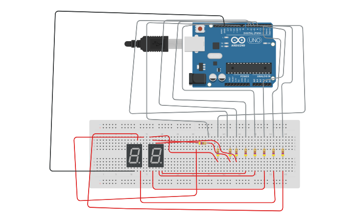 Circuit Design Number Counter Arduino Circuit Tinkercad