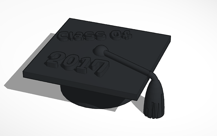 3d Design Tiny Graduation Cap 2017 Tinkercad