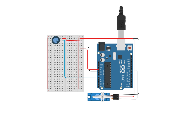 Circuit design L8 blank 3A Servo Motors | Tinkercad