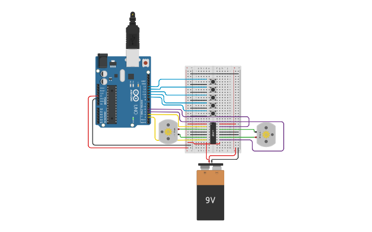 Circuit design Robot - Tinkercad