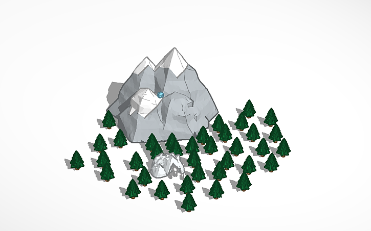3D design snow forest | Tinkercad