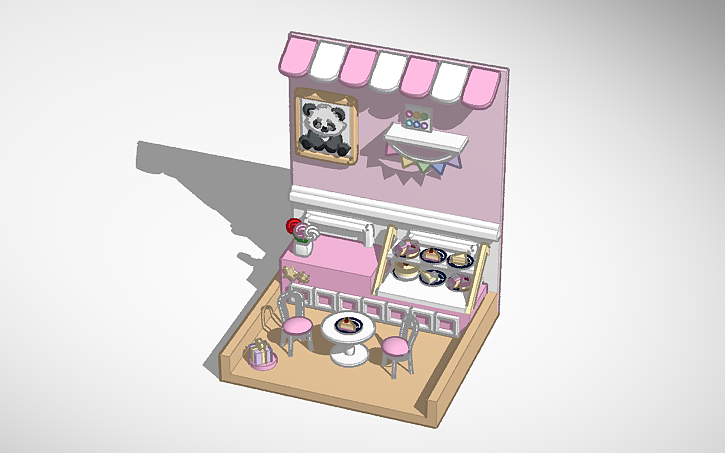 3D design ˚₊۶ৎ˙⋆ mini cake shop~ ⊂⊃ ‹𝟹 - Tinkercad