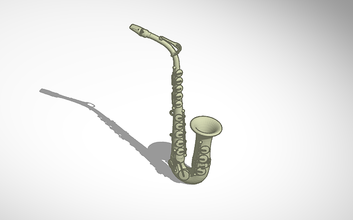 3D design sax for den - Tinkercad