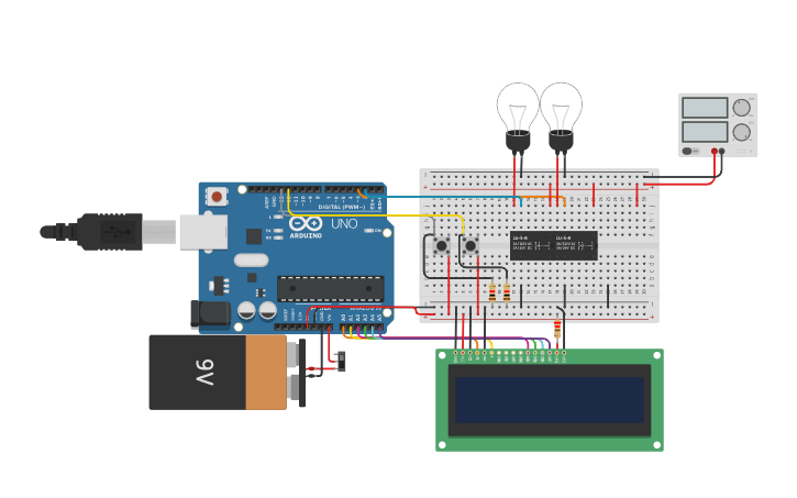Circuit Design Dual Timer Seq Tinkercad