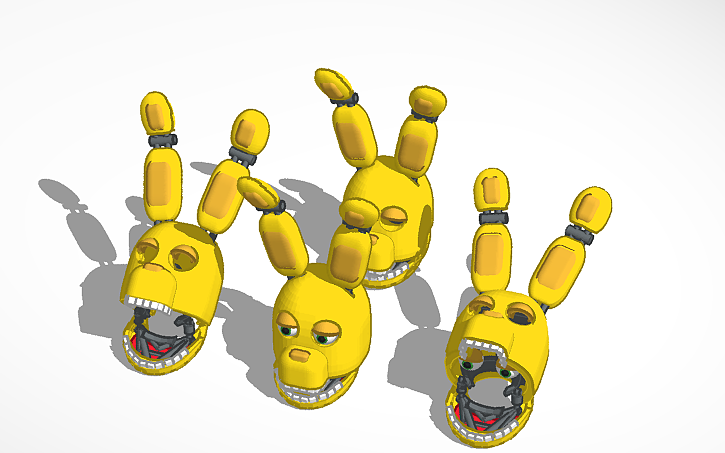3D design spring bonnie head by Hayden Eagan - Tinkercad