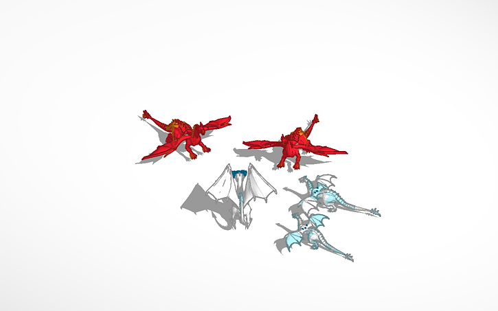 3D design Wings of Fire Skywings v.s Icewings - Tinkercad