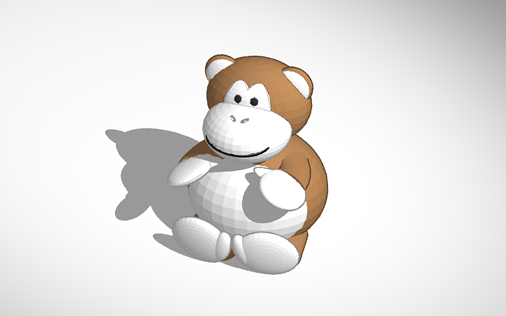 3D design fat monkey - Tinkercad