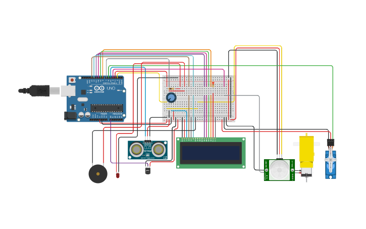 Circuit design Proyecto Robotica - Tinkercad