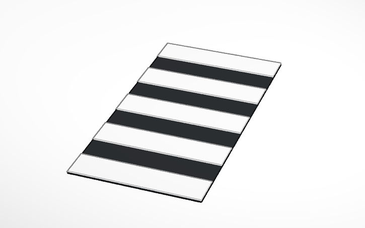 3D design zebra crossing - Tinkercad