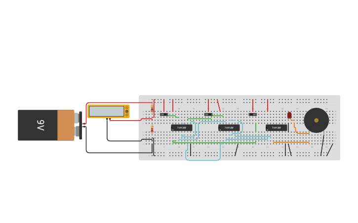 Circuit design Assignment1 NAND simplified logic simulation - Tinkercad