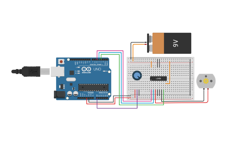 Circuit design Controle de velocidade de um motor CC utilizando arduino ...