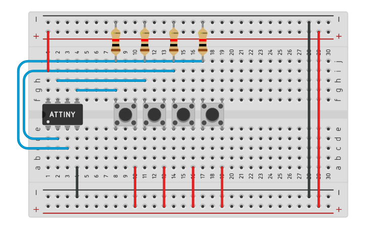 Circuit Design Attiny Tinkercad