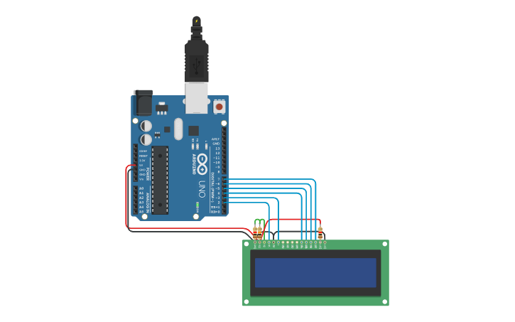 Circuit design CIRCUITO LCD PADRÃO - Tinkercad
