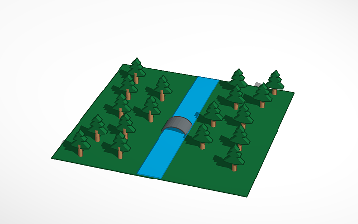 3D design Bridge Through The Forest | Tinkercad