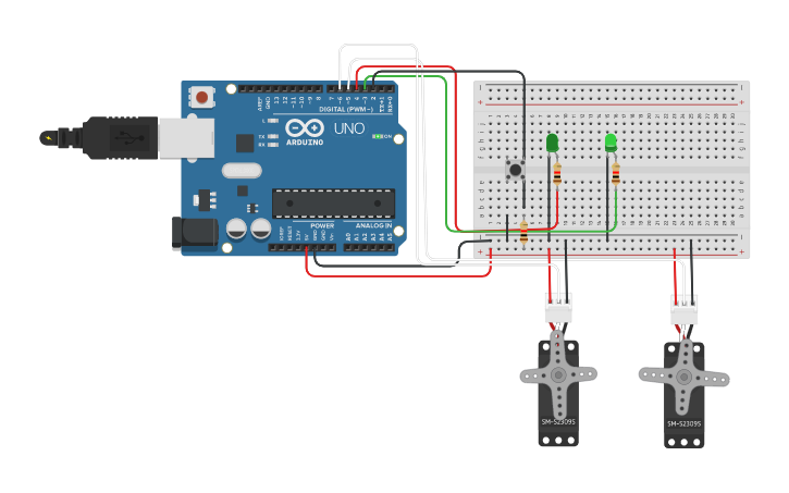 Circuit design Push Buton - Tinkercad