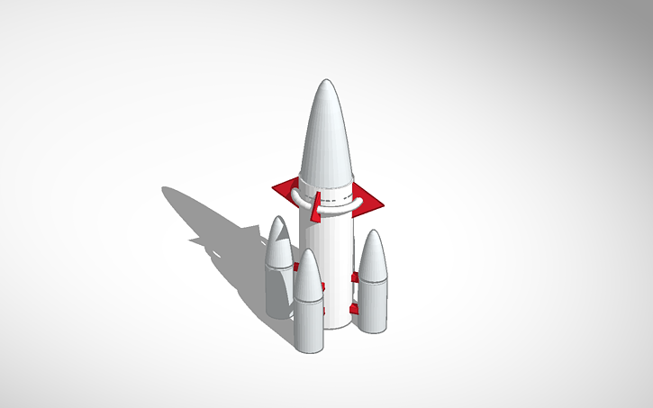 3D design rocket ship - Tinkercad