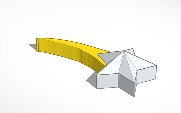 3D design 3d printable shooting star - Tinkercad
