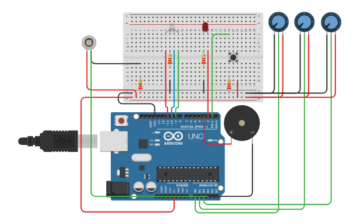 Circuit design 2118065_Alga Candra Kusuma_UTS Embedded - Tinkercad