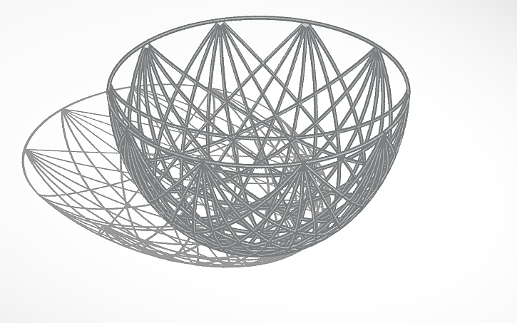 3D design dome - Tinkercad