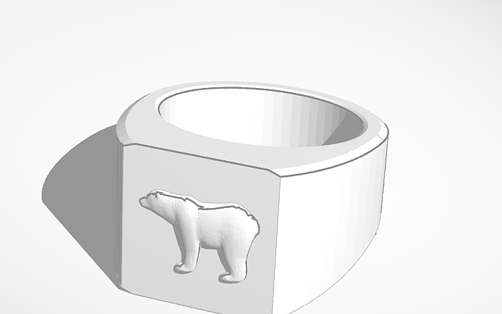 3D design Signet ring - Tinkercad