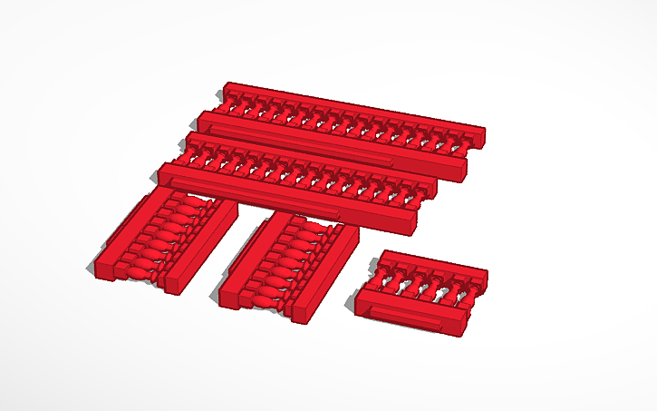 3D design calico critter railing pieces 12345 - Tinkercad