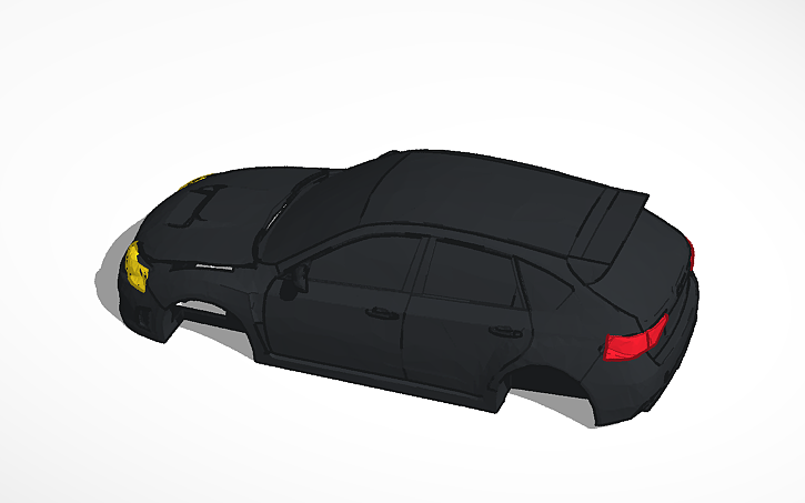 3D design Subaru Impreza detailed scan - Tinkercad