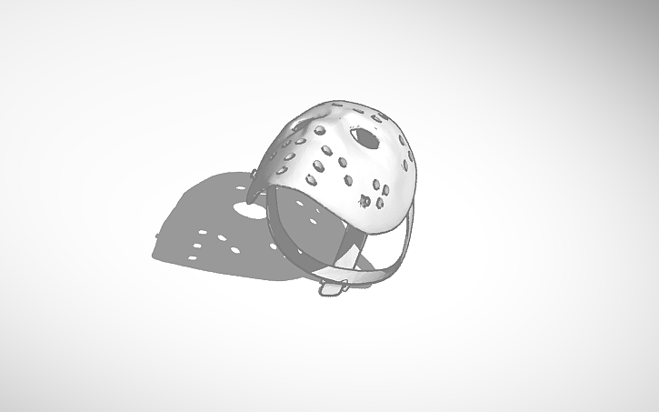 3D design Dark White Jason Voorhees Mask - Tinkercad