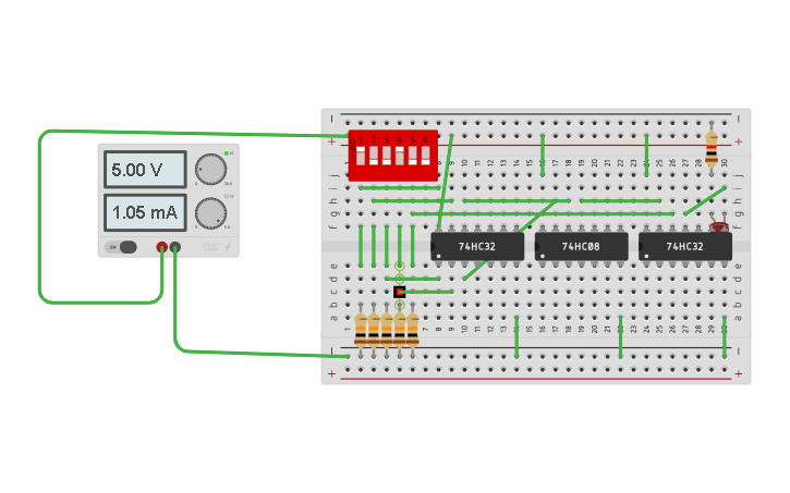 Circuit design Logic Gate 4 | Tinkercad