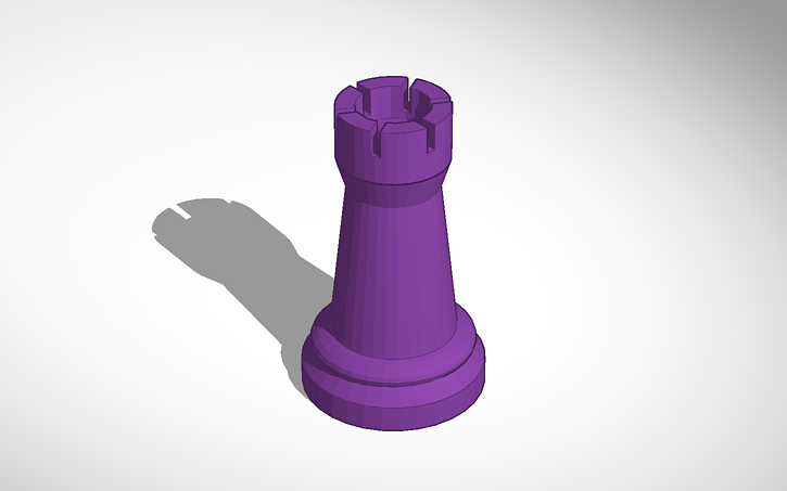3D design chess pieces-rook - Tinkercad