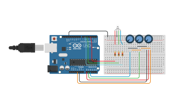 Circuit design Control of Common Cathode RGB LED with Potentiometer ...