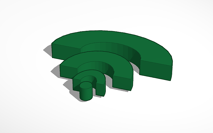 3D design WIFI SIGNALS!!!!!! - Tinkercad