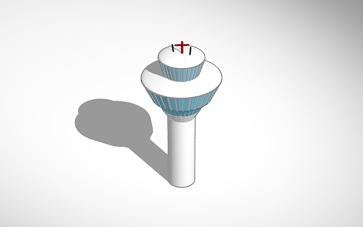 3D design control tower - Tinkercad