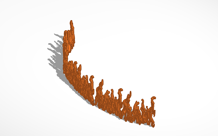 3D design Flames - Tinkercad