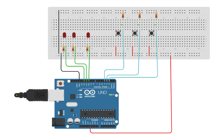Circuit design control de luces de una casa | Tinkercad