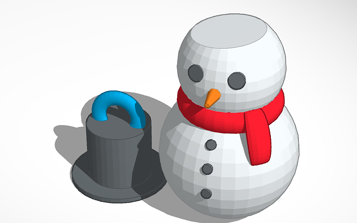 3D design Snowman - Tinkercad